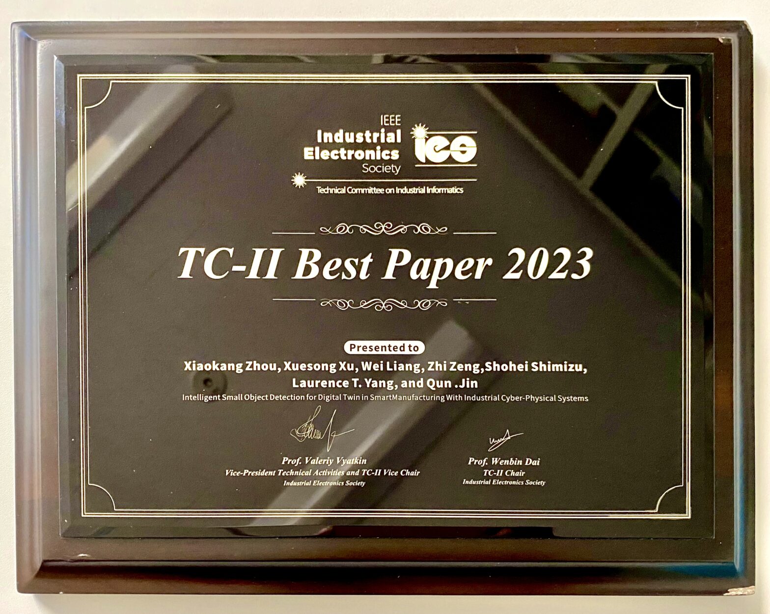 周暁康准教授と清水昌平教授が「 2023 IEEE IES TC-II Best Paper 」を受賞 | お知らせ | 滋賀大学 データサイエンス・AIイノベーション研究推進センター